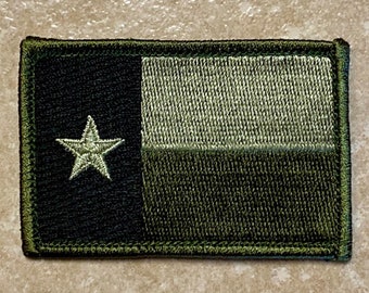 Texas State Flag Patch With Hook Fastener Backing Subdued Desert Colors ...