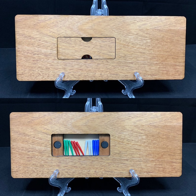 Cribbage Board With Peg Storage - Etsy
