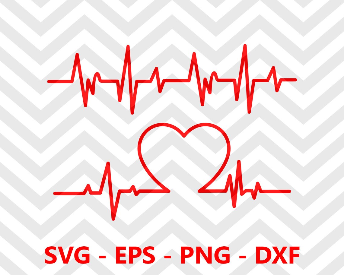 Heart Beat SVG Heart Beat Svg Silhouette Cut Files Vector | Etsy India