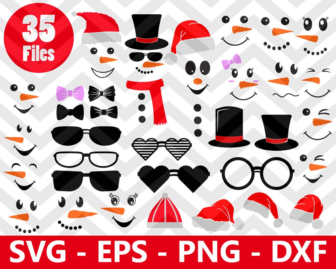Snowman Face Svg, Christmas Svg,winter Svg,santa Svg,snowflake Svg,let ...