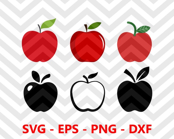 Apple SVG Apple Svg Silhouette Cut Files Vector Apple | Etsy