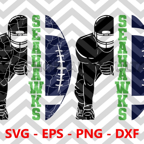 Seahawks Bundle Distressed Football Half Player Svg Seahawks - Etsy