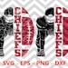Chiefs Bundle Distressed Football Half Player Svg Chiefs Team - Etsy