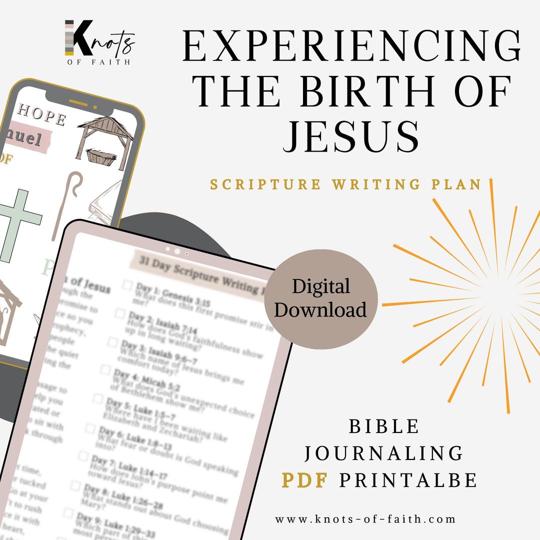Scripture Writing Plan - Experiencing the Birth of Jesus - Etsy