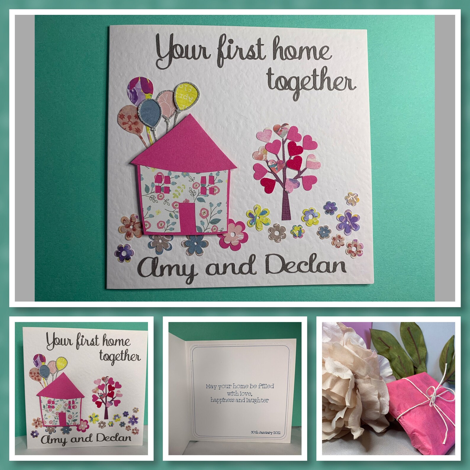 New Home First Home Greeting Card Personalised Handmade | Etsy
