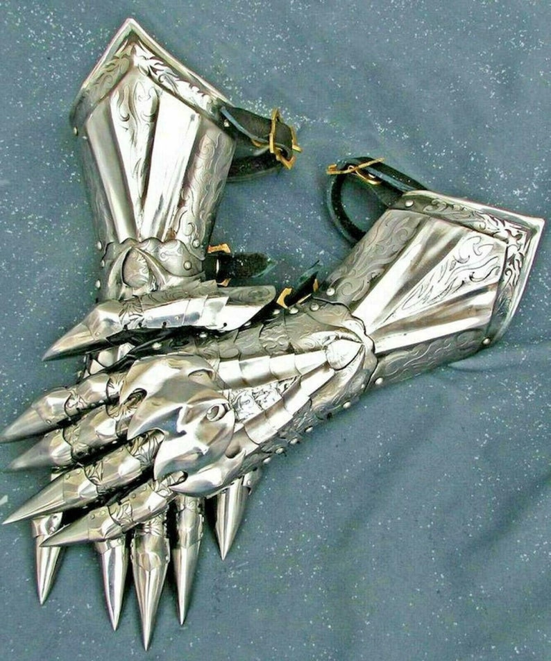 Horror Gothic Gauntlets Armor Gloves Functional Accents Steel Arm ...