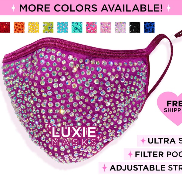 Rhinestone Masks - Etsy