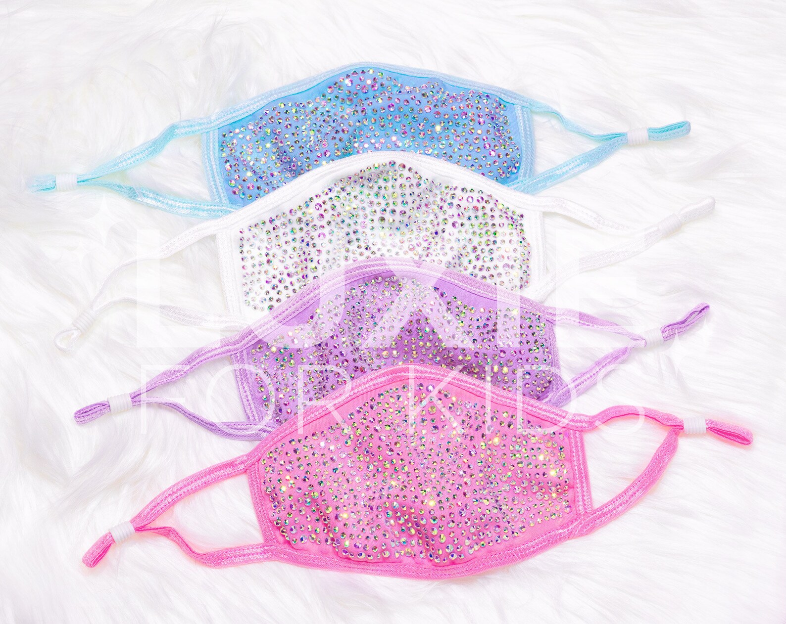 KIDS BLING Rhinestone Face Mask With Filter Pocket Face Mask - Etsy