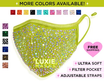 Bling Face Mask With Filter | Etsy