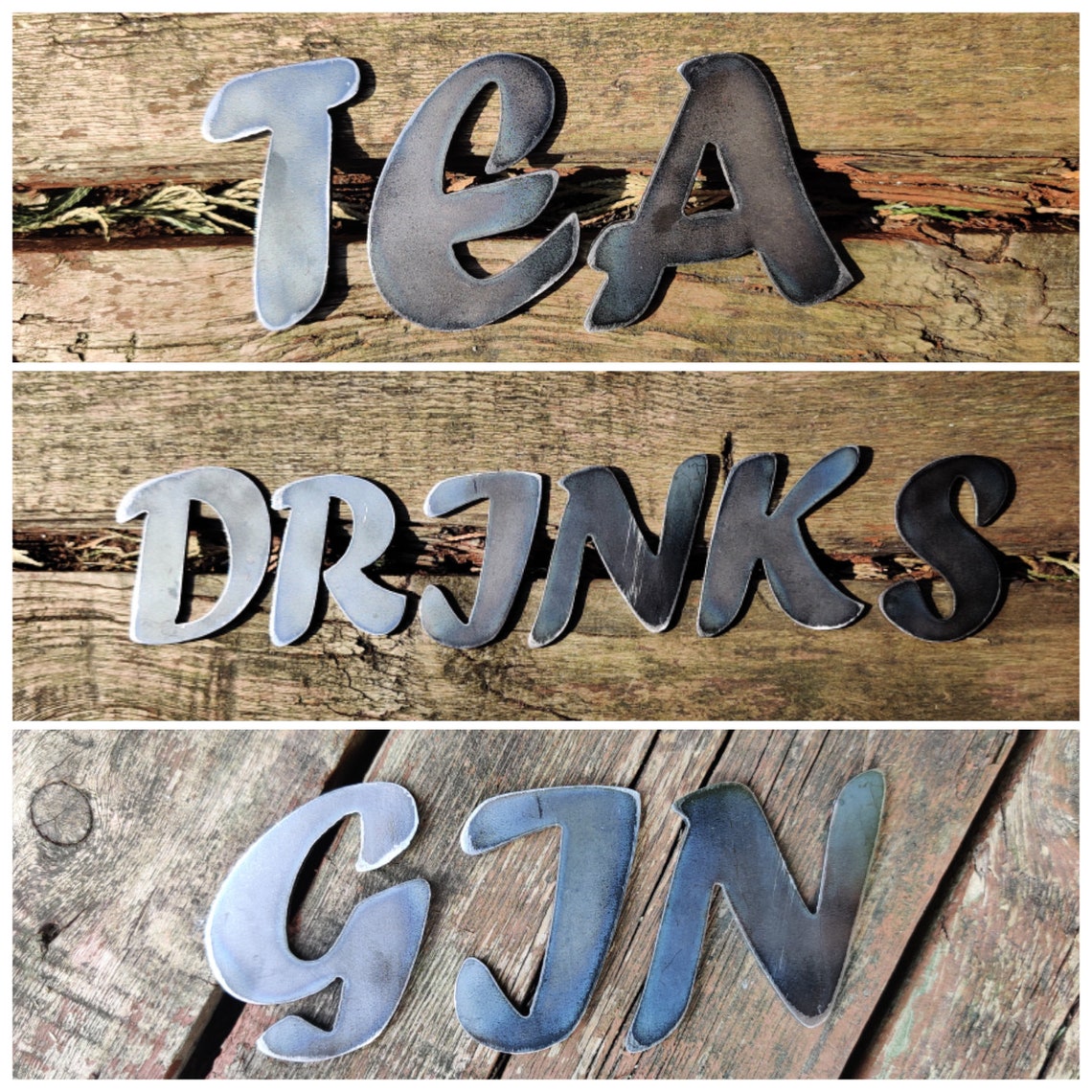 METAL LETTERS NUMBERS Small 2 Inch Sign Word Custom Lettering | Etsy