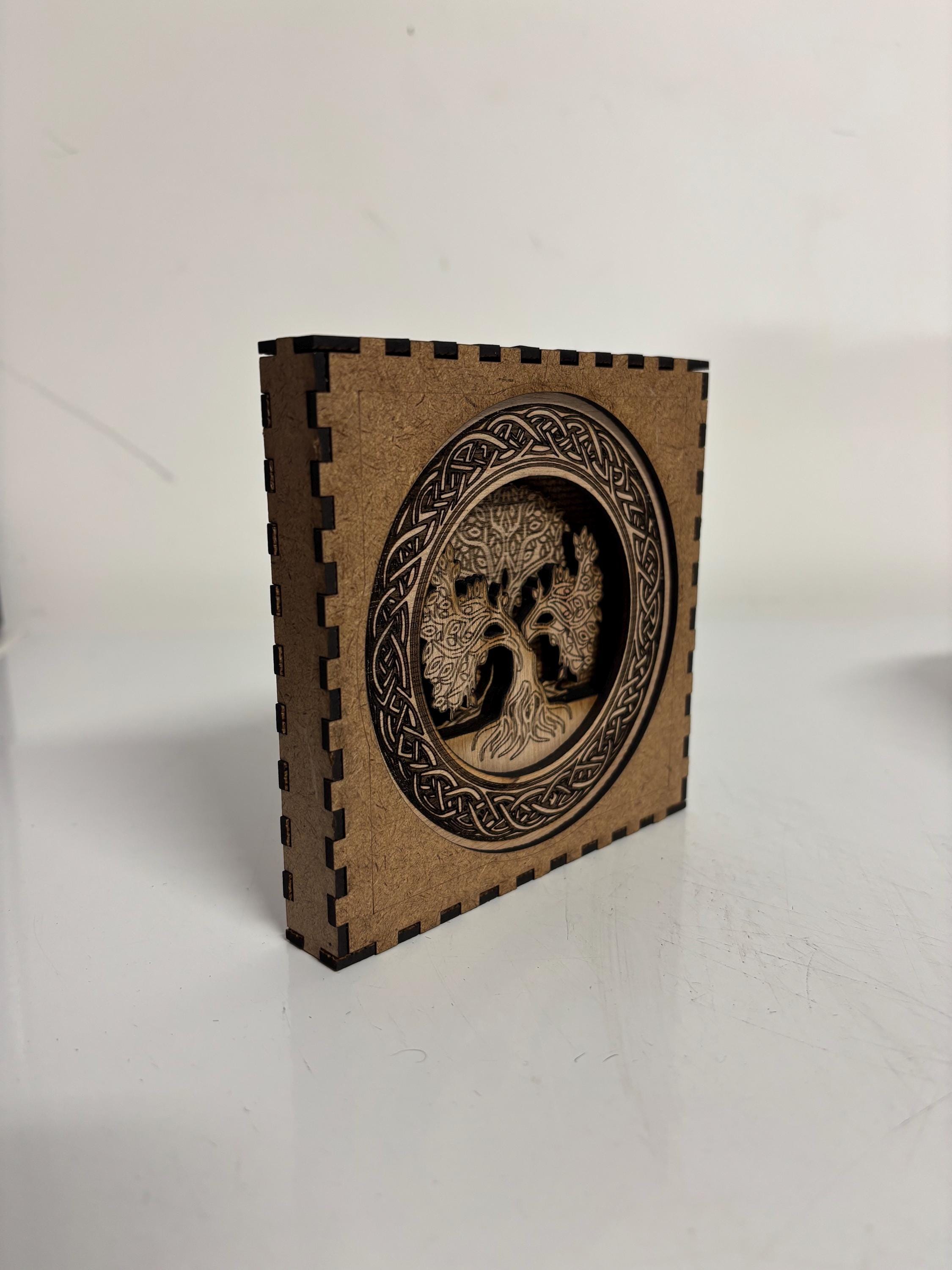 SVG Tree of Life Shadow Box Laser Cut Files - Etsy