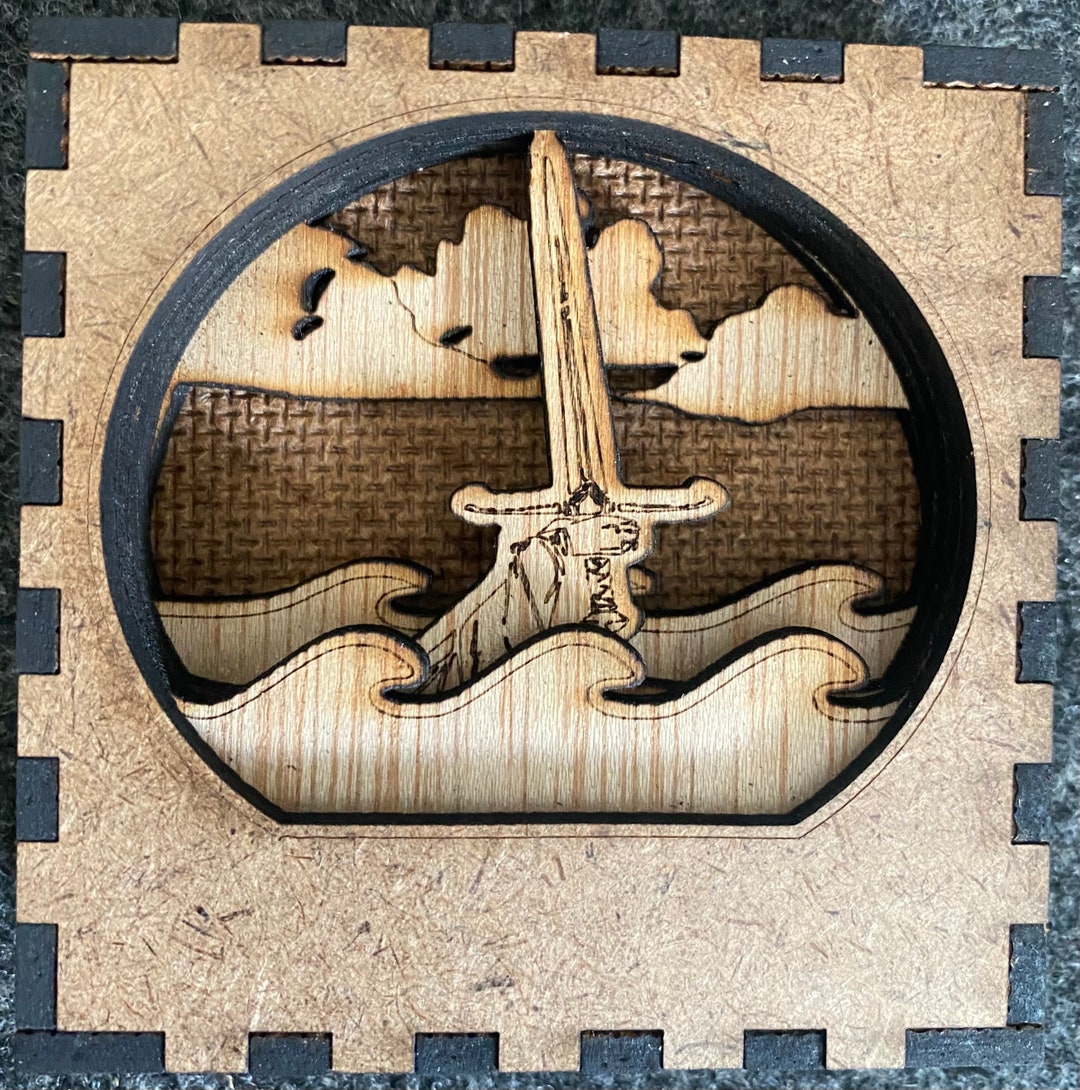SVG Lady of the Lake Shadow Box Laser Cut Files - Etsy