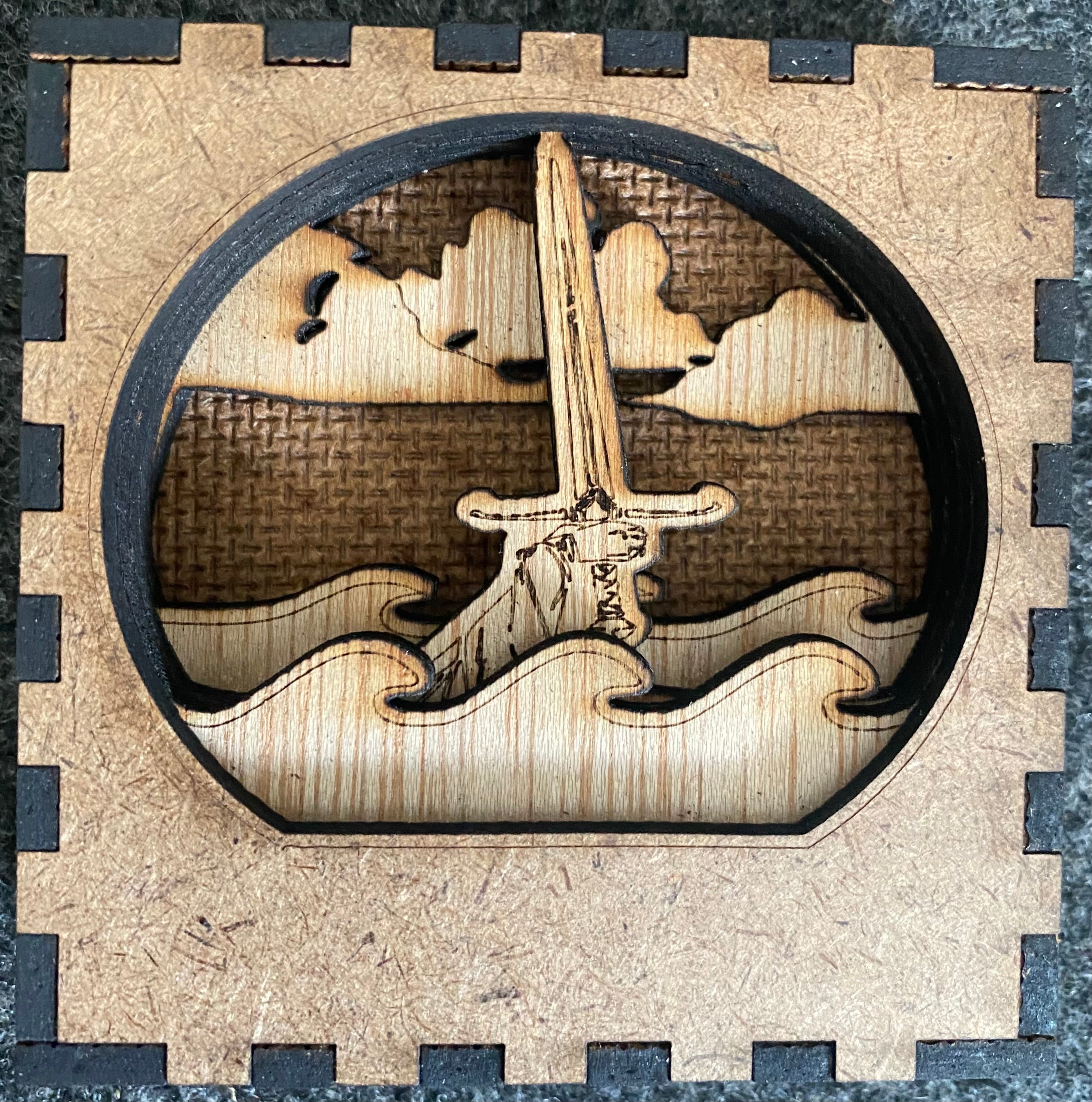 SVG Lady of the Lake Shadow Box Laser Cut Files - Etsy