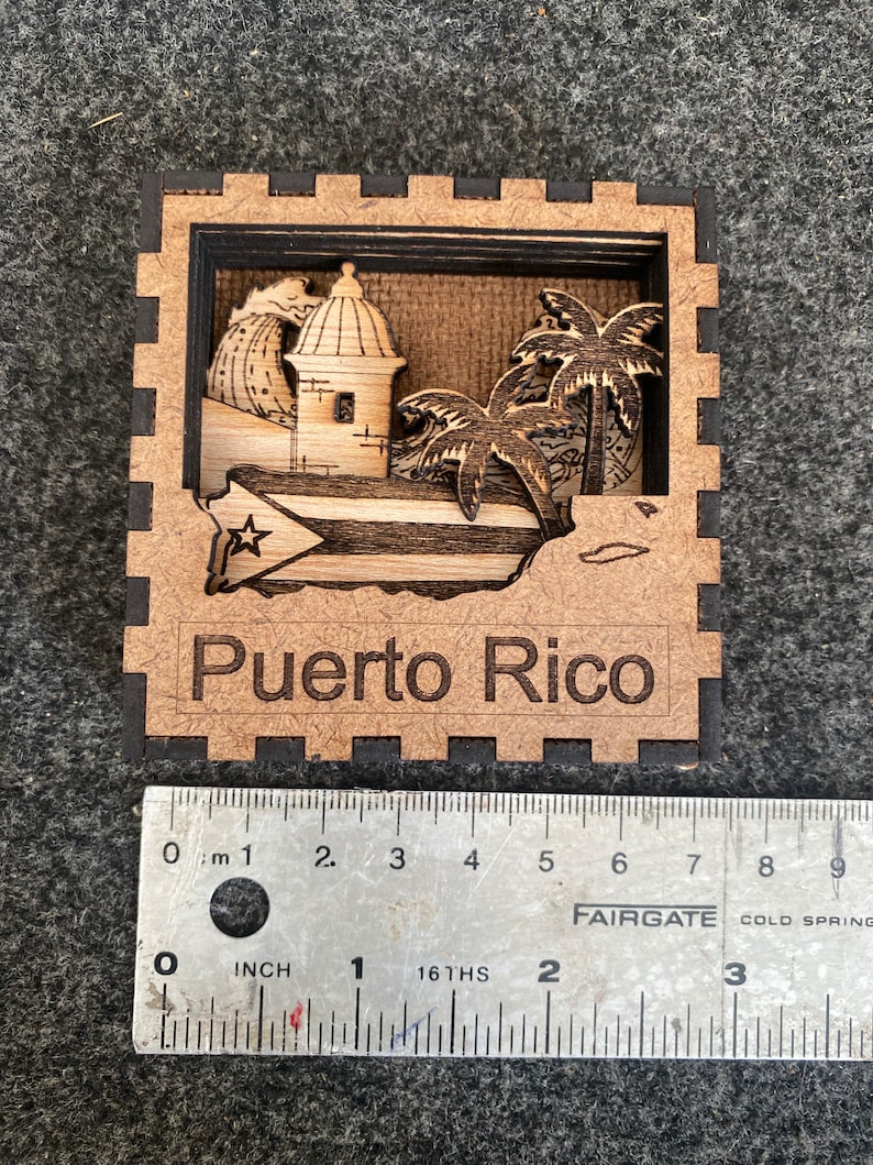 SVG Puerto Rico Shadow Box Laser Cut Files - Etsy