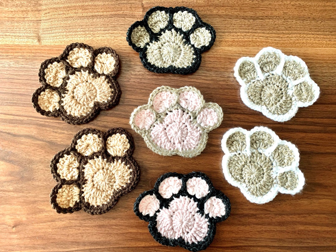 Paw Coasters - Set of 4 - Custom Colors Available - Drink Coasters ...