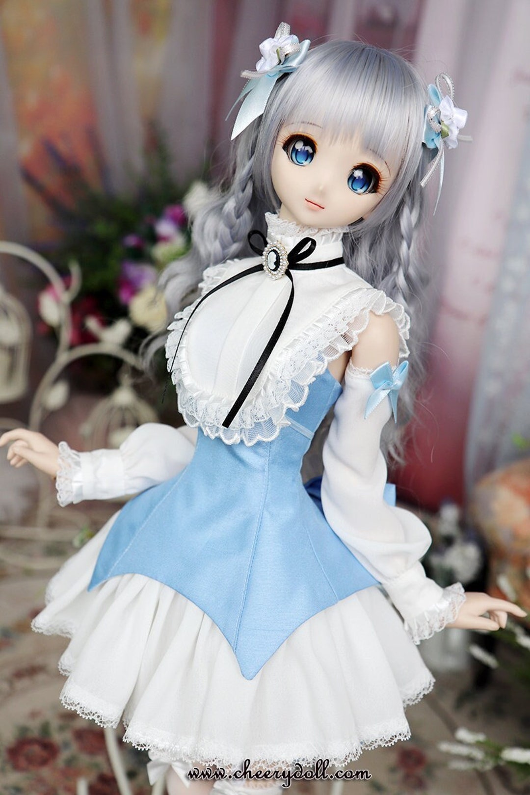 DD, Bjd, Dollfie Dream, Dress refreshing and Lively Blue & White - Etsy