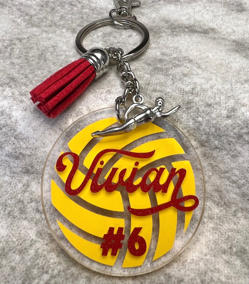Keychain, WATER POLO 2" Acrylic Personalized, Water Polo Gift, Water ...