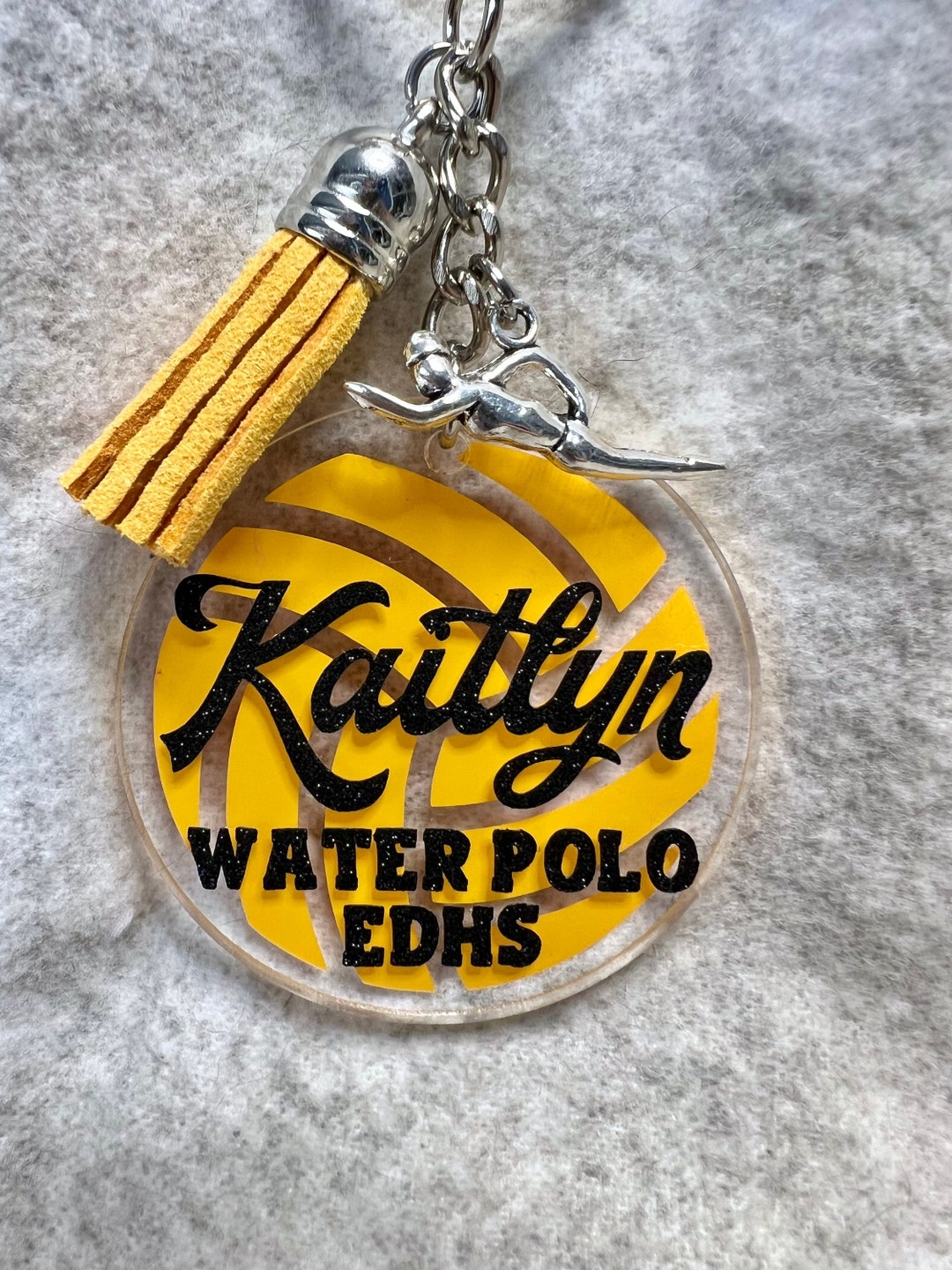 Keychain, WATER POLO 2" Acrylic Personalized, Water Polo Gift, Water ...