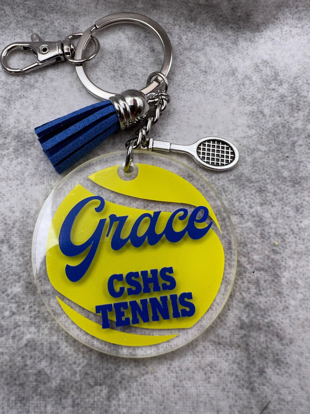 Keychain, TENNIS Acrylic Personalized tennis Team, Tennis Bag Tag ...