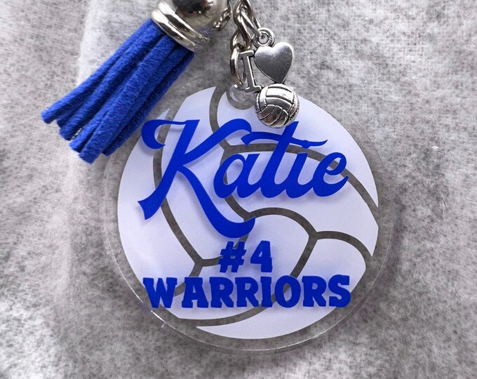 Keychain VOLLEYBALL Acrylic Personalized volleyball Team - Etsy