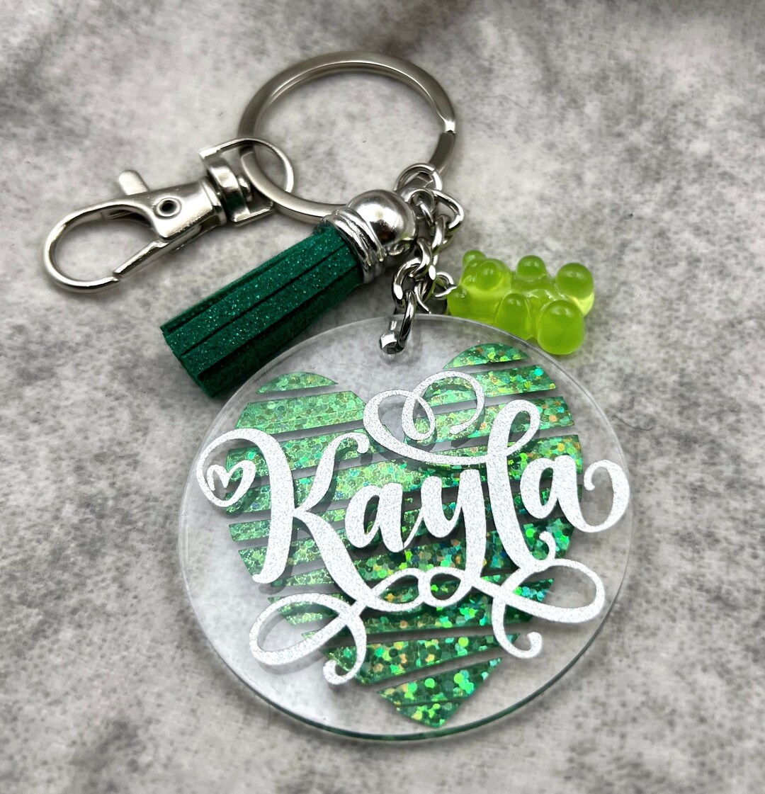 Keychain, Girly Girl Personalized, Girl Bag Tag, Girls Birthday Gift ...