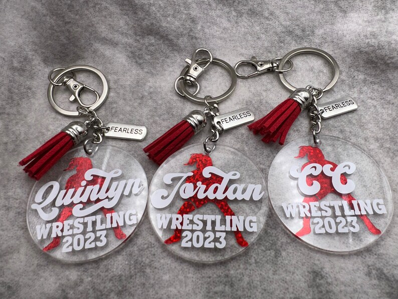 Keychain WRESTLING Acrylic Personalized Wrestling Gift - Etsy