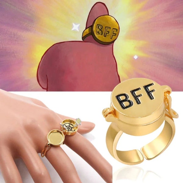 Spongebob Best Friends Forever Ring - Etsy