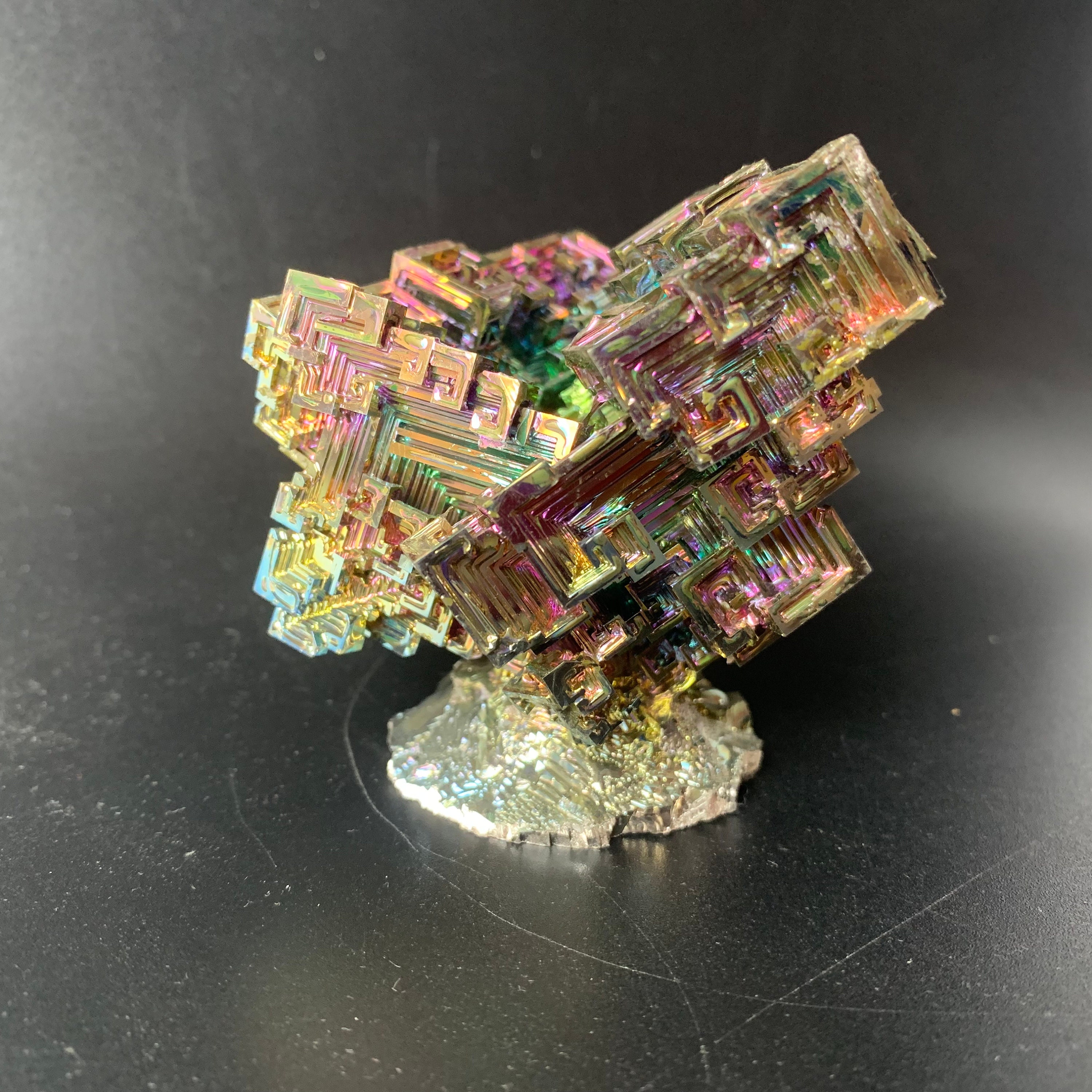 Bismuth Metal Crystal Bismuth Crystal Rainbow Bright Metal Mineral ...