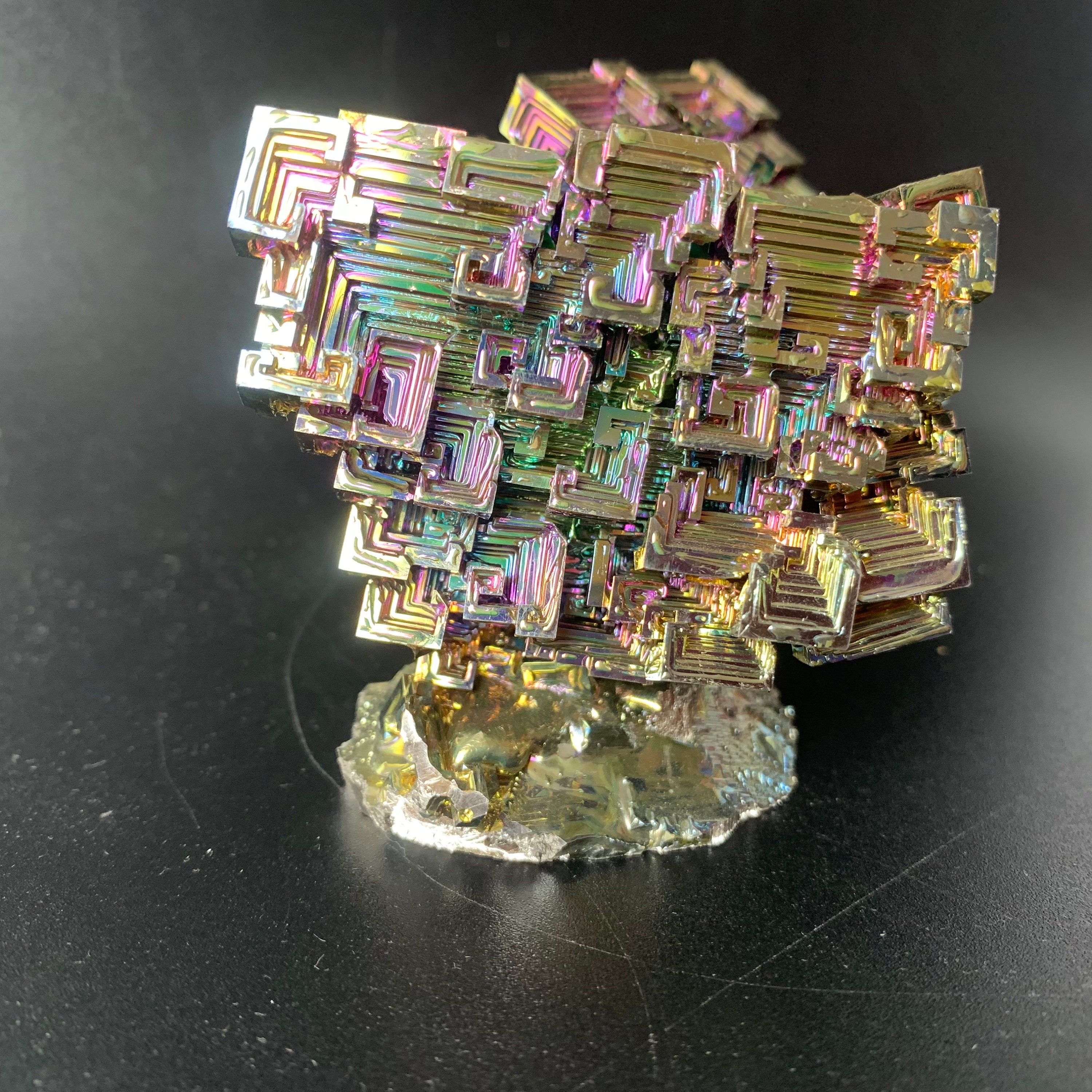 Bismuth Metal Crystal Bismuth Crystal Rainbow Bright Metal Mineral ...