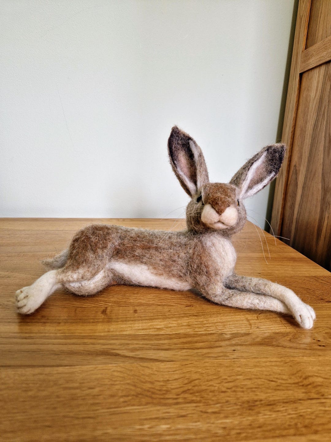 Needle Felted Hare. Hare Laying Down. - Etsy