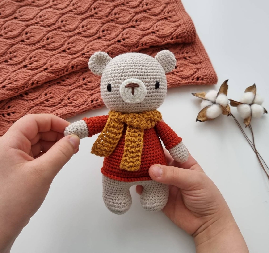 Cuddle Crochet Bear, Baby Amigurumi Teddy Bear, Cuddle Soft Toy ...