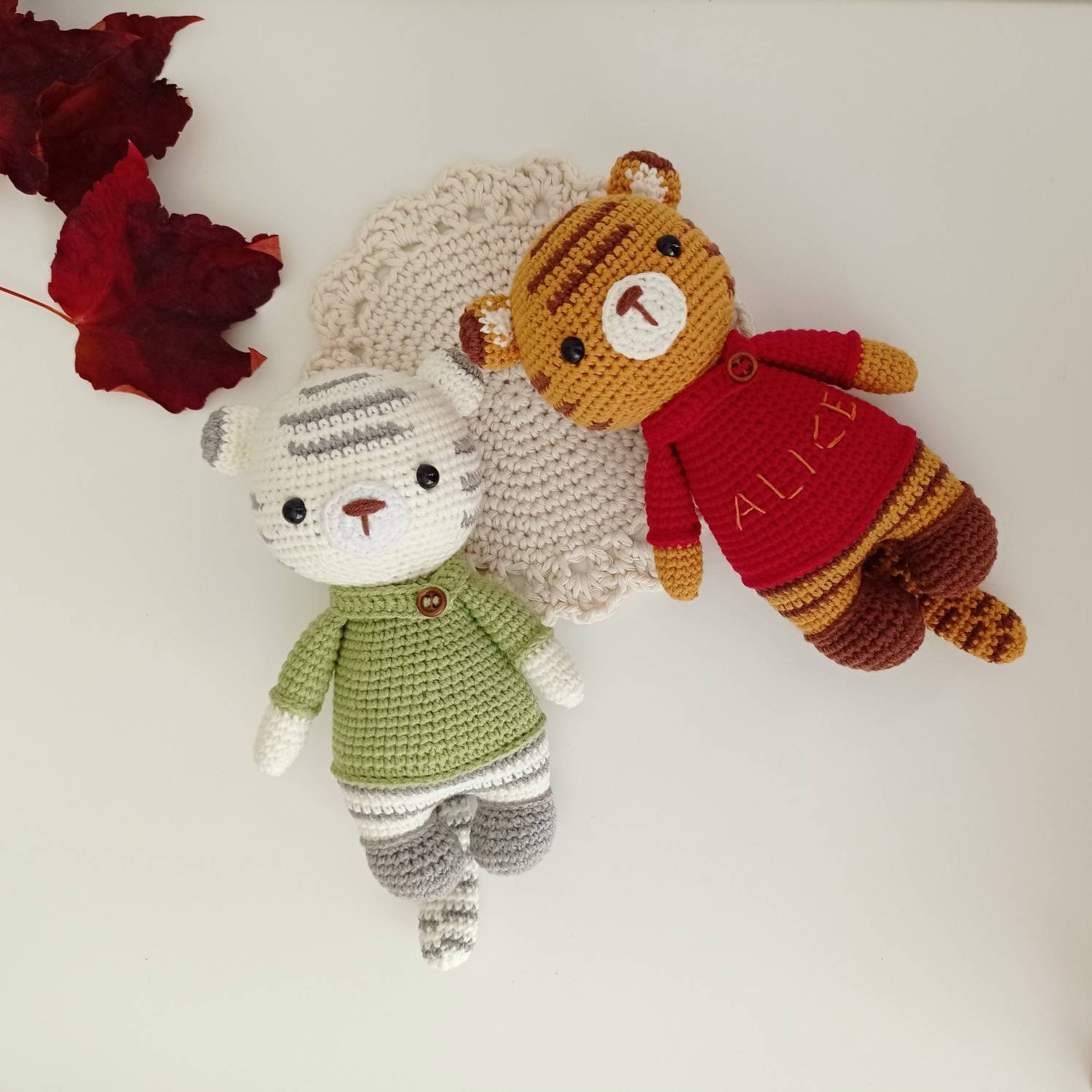 Cute Cuddle White Tiger, Crochet Tiger, Amigurumi Tiger, Gift for Your ...