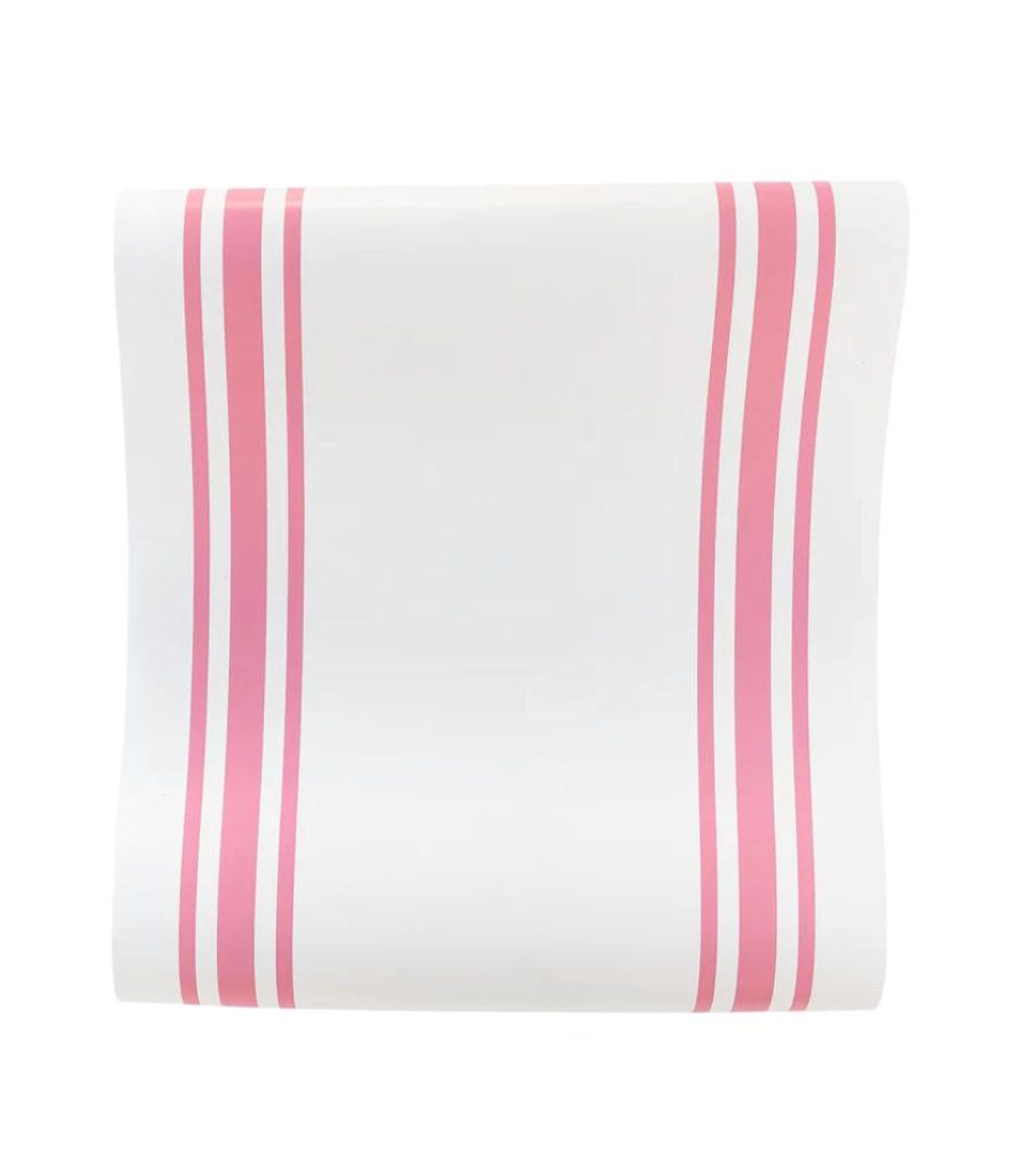 Premium Pink Striped Paper Table Runner for Easter, Parties & Showers ...