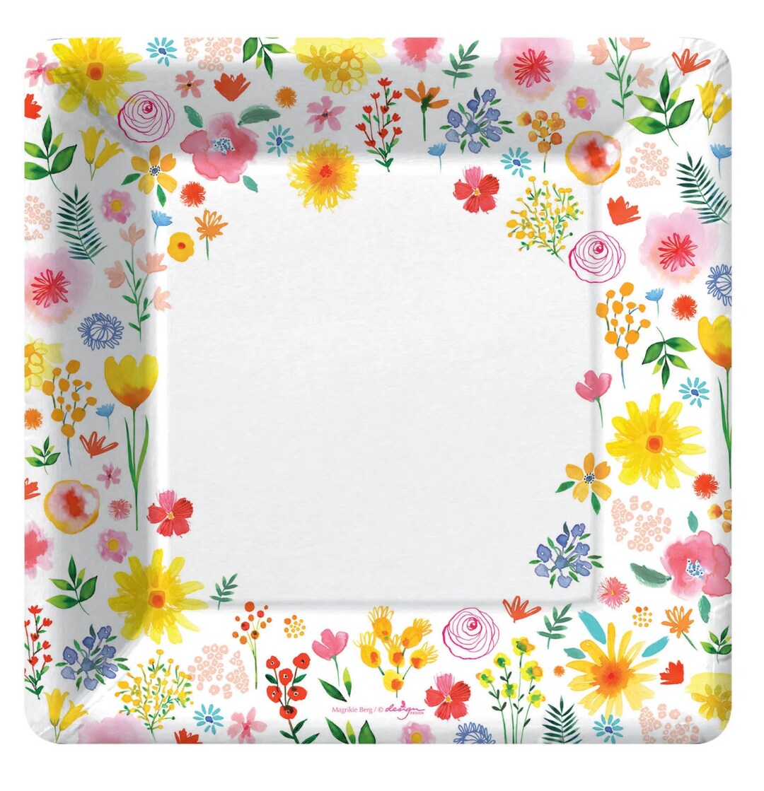 Floral Splash Dinner Plate - Etsy