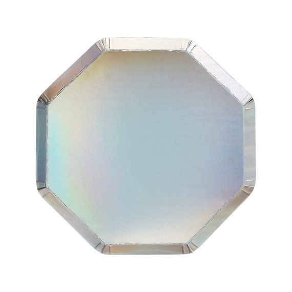 Silver Holographic Simply Solids Small Plate | Etsy