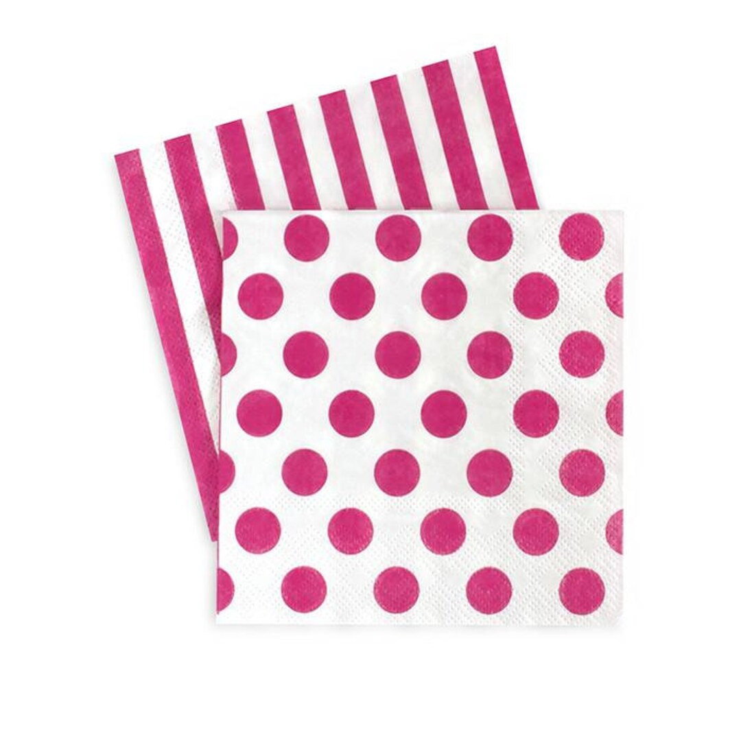 Hot Pink Beverage Napkin - Etsy