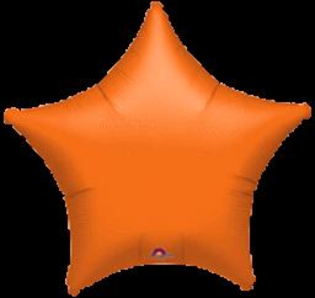 19" Orange Foil Star Balloon - Shiny, Self-sealing, Ideal for Sunshine ...