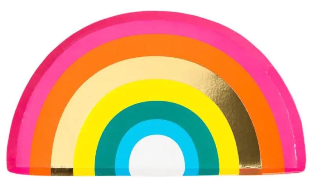Bright Rainbow Shaped Plates – Perfect for Desserts, Parties, & Special ...