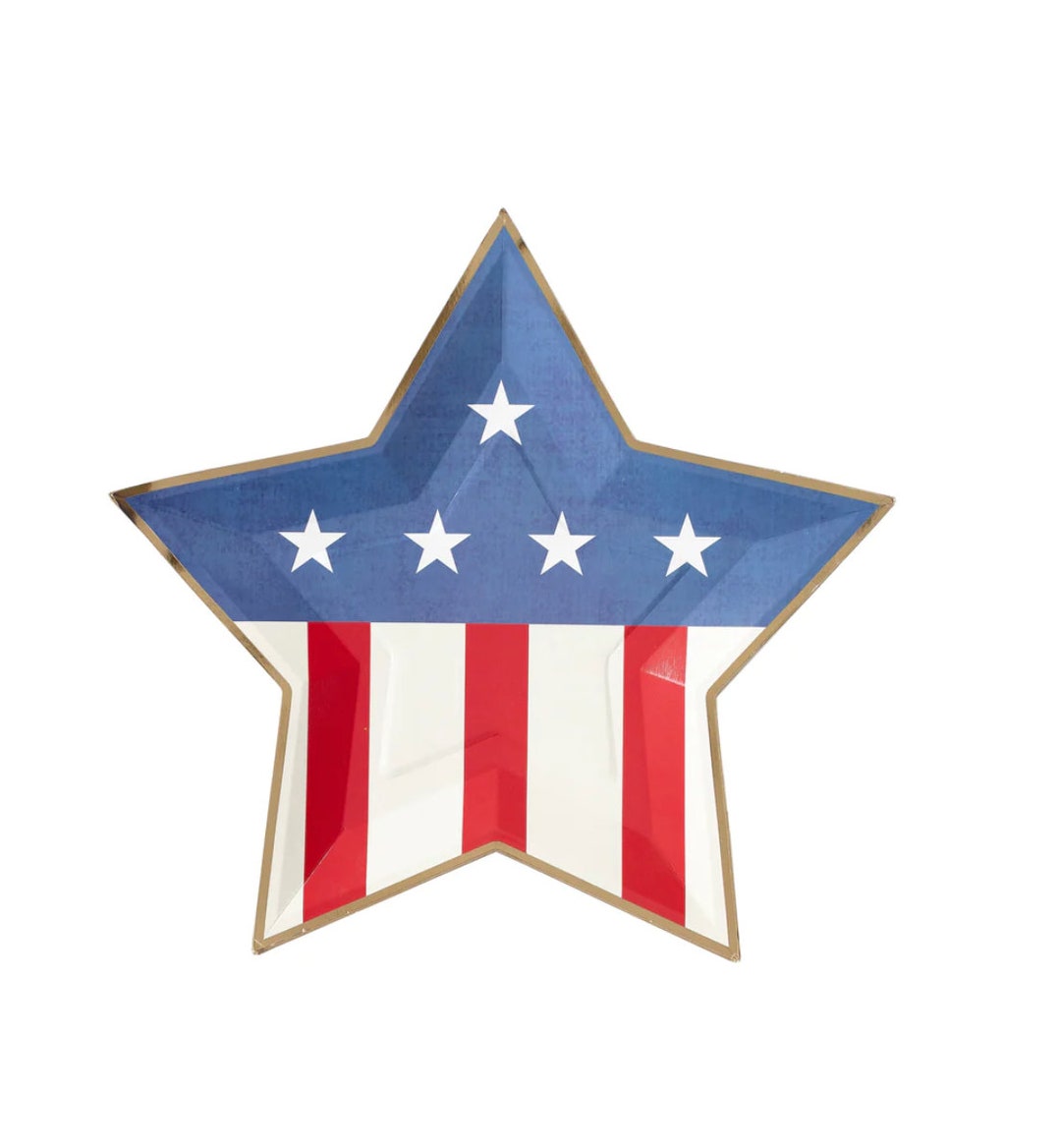 Stars & Stripes Star 4th of July Plate - Etsy