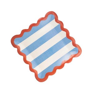 Patriotic Red, White and Blue Stripes Ric Rac Edge Plate 4th of July ...