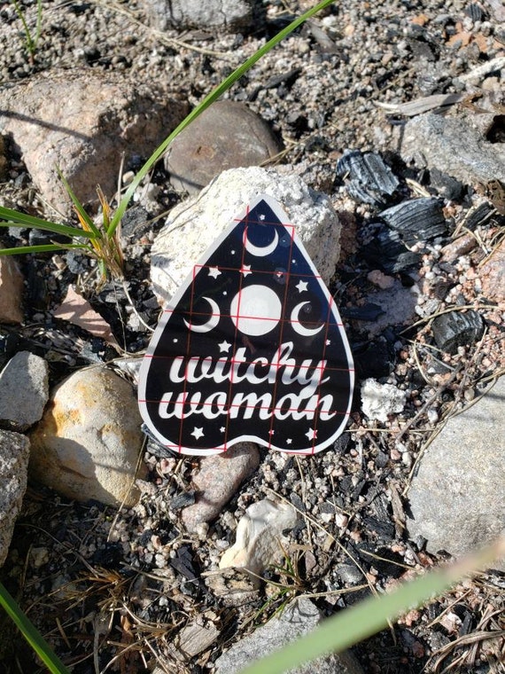 Paper Witch Laptop Sticker Witchy Crystal Car Decal-Permanent Vinyl Car ...