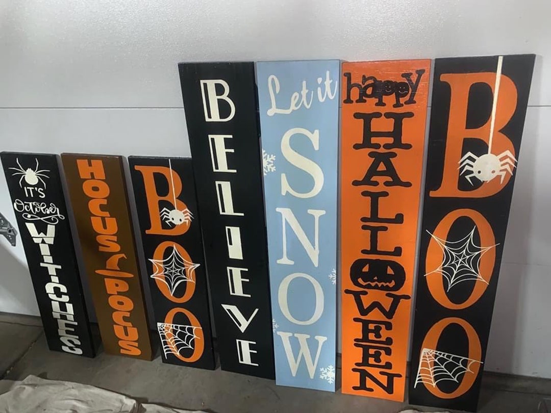 Fall, Halloween, Thanksgiving, Christmas Porch Signs Decor Outdoors ...