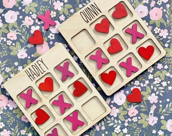 Tic Tac Toe Valentine Valentines Day Gift for Kids Rainbow - Etsy