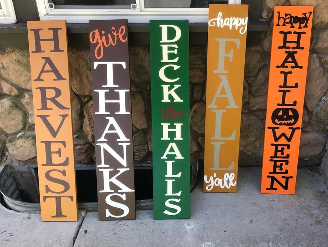 Fall Halloween Thanksgiving Christmas Porch Signs Decor - Etsy