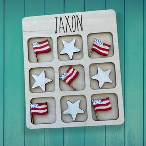 4th of July Tic Tac Toe Set, Independence Day Non Candy Gift, July ...
