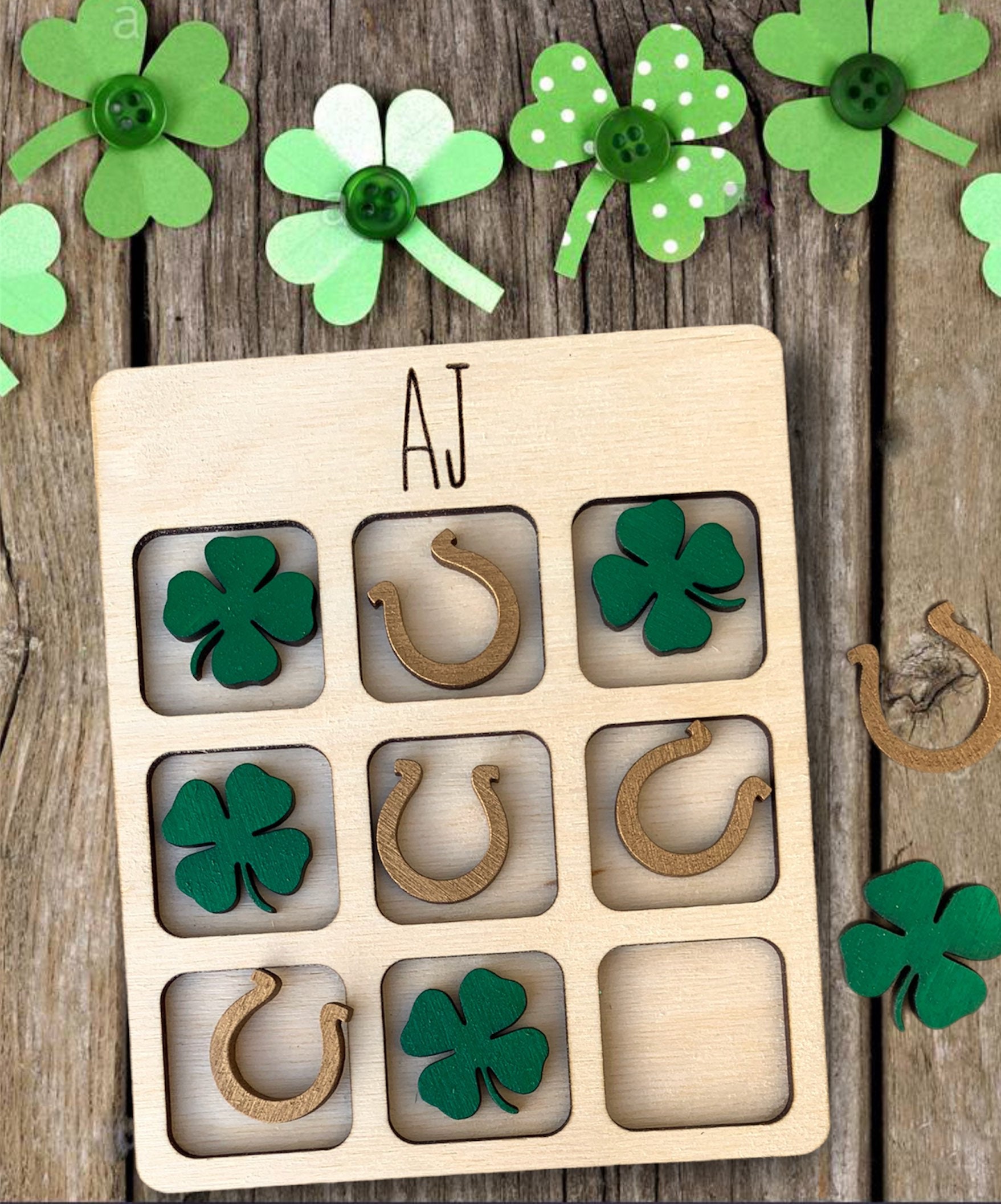 St. Patricks Day Toy Game Tic Tac Toe Board Non Candy St. - Etsy