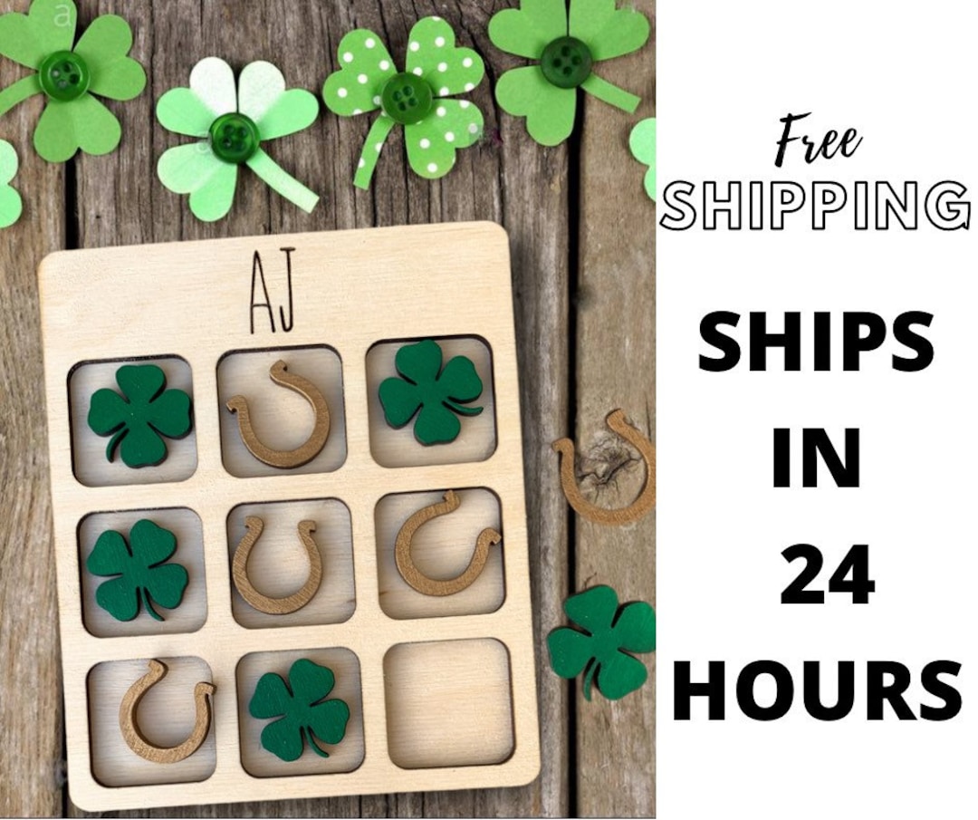 St. Patricks Day Toy Game Tic Tac Toe Board, Non Candy St. Patricks Day ...