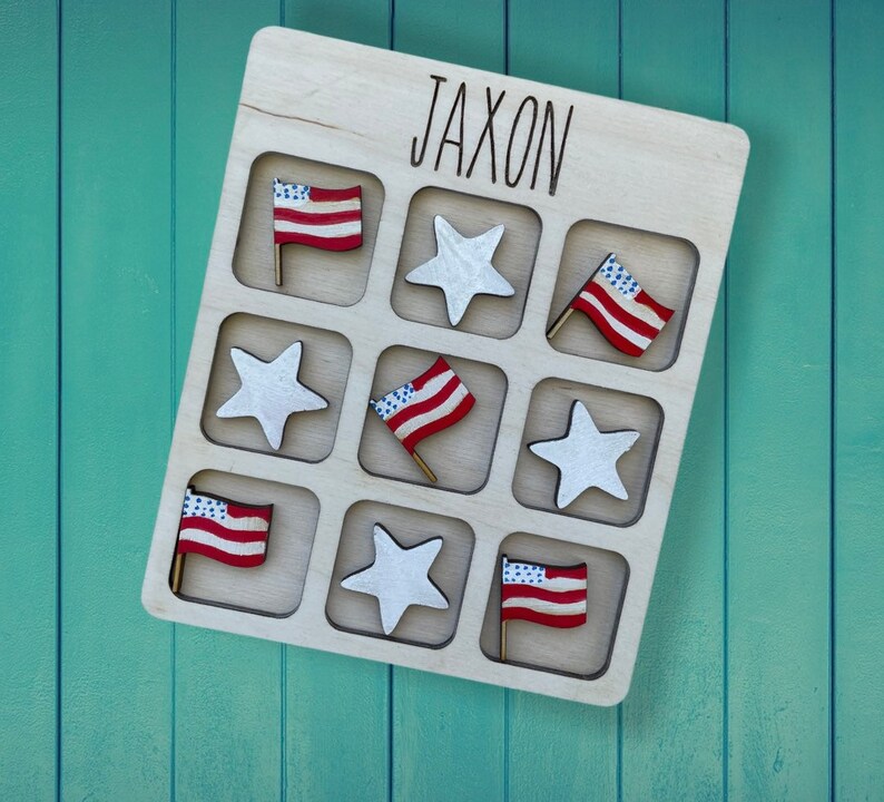 4th of July Tic Tac Toe Set Independence Day Non Candy Gift - Etsy