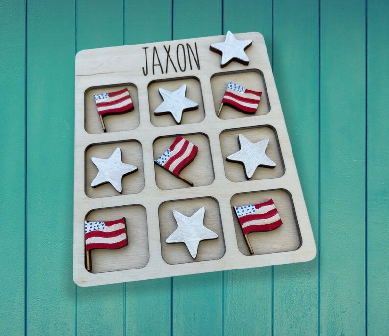 4th of July Tic Tac Toe Set Independence Day Non Candy Gift - Etsy