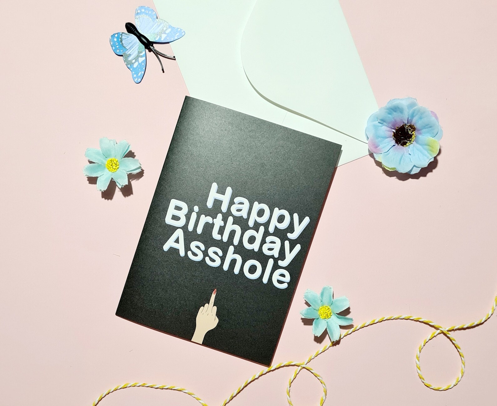 Happy Birthday Asshole Rude Birthday Cards T For Her Etsy